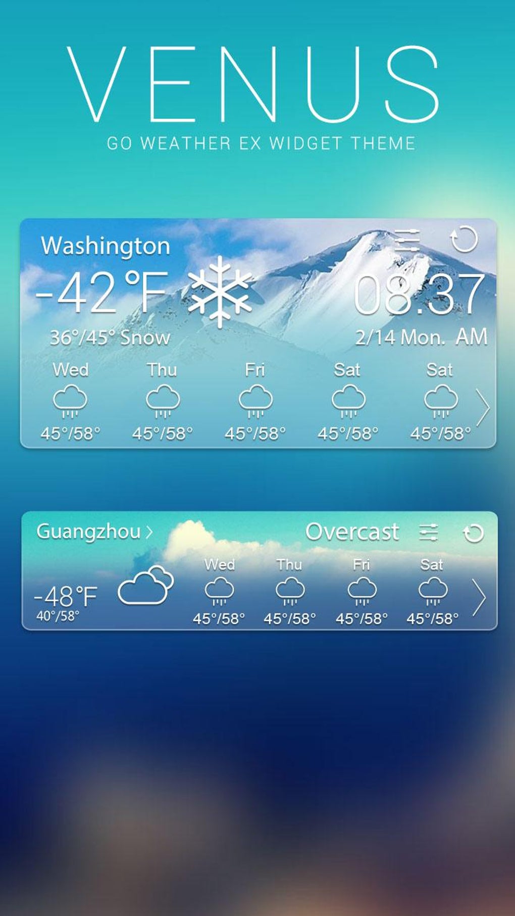 VENUS THEME GO WEATHER EX APK for Android - Download