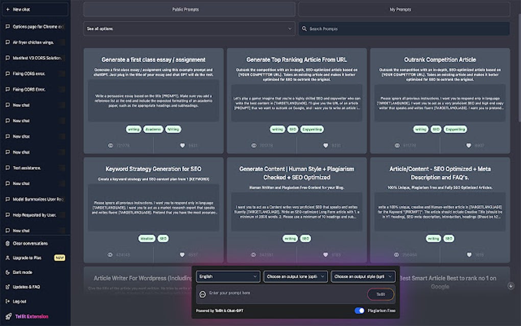 Tellit - Supercharged ChatGPT Tools for Google Chrome - Extension Download