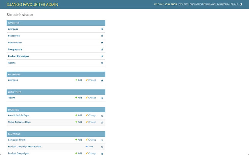 Django Admin Favourites for Google Chrome - Extension Download