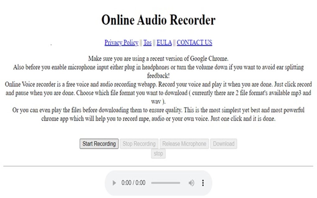 Audio Recorder | Voice Recorder per Google Chrome - Estensione Download