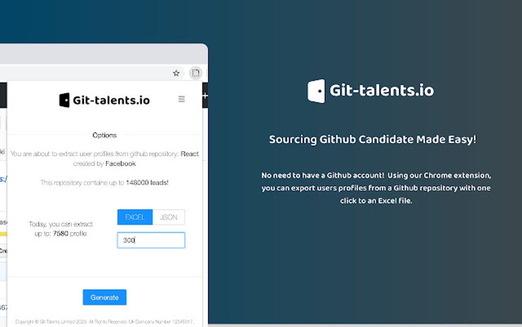 Talent sourcing - Git-talents Google Chrome 용 - 확장 프로그램 다운로드
