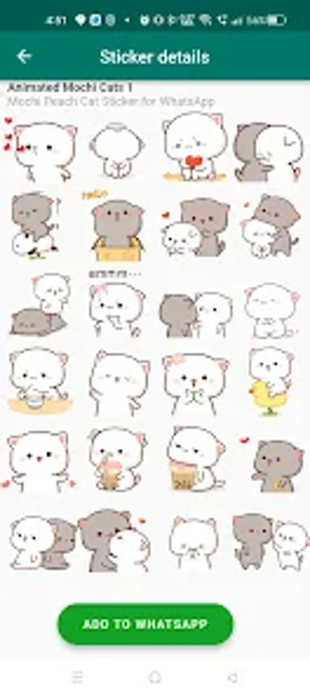 Animated Mochi Peach Stickers for Android - Download