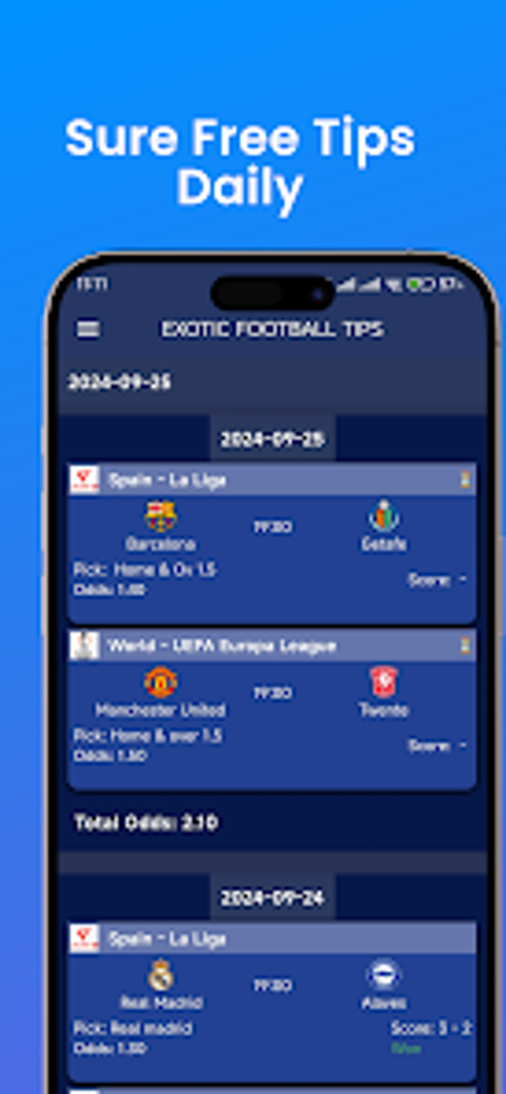 Exotic Football Tips for Android - Download