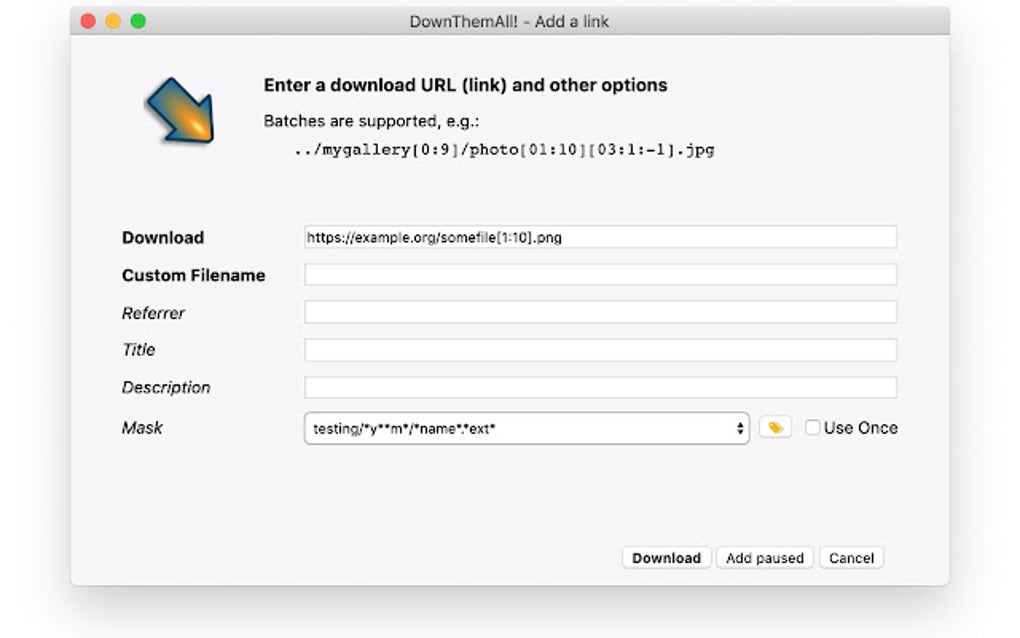 DownThemAll! for Google Chrome - Extension Download