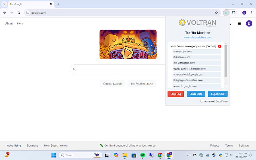 Voltran Solutions | Traffic Monitor Google Chrome 용 - 확장 프로그램 다운로드