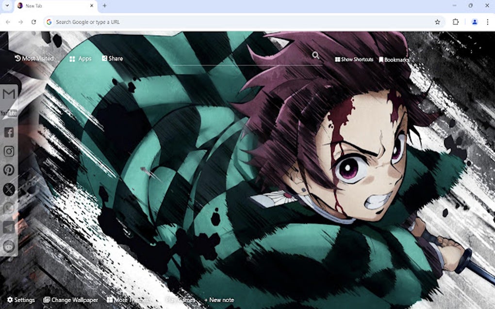 Demon Slayer Tanjiro Wallpaper pour Google Chrome - Extension Télécharger