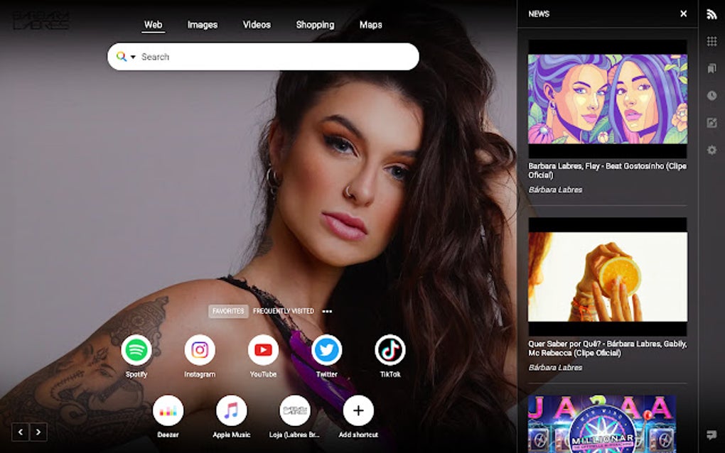 Barbara Labres New Tab for Google Chrome - Extension Download