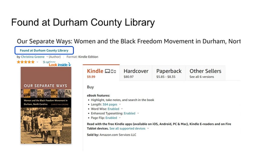Durham County Library Amazon Browser Google Chrome 용 - 확장 프로그램 다운로드