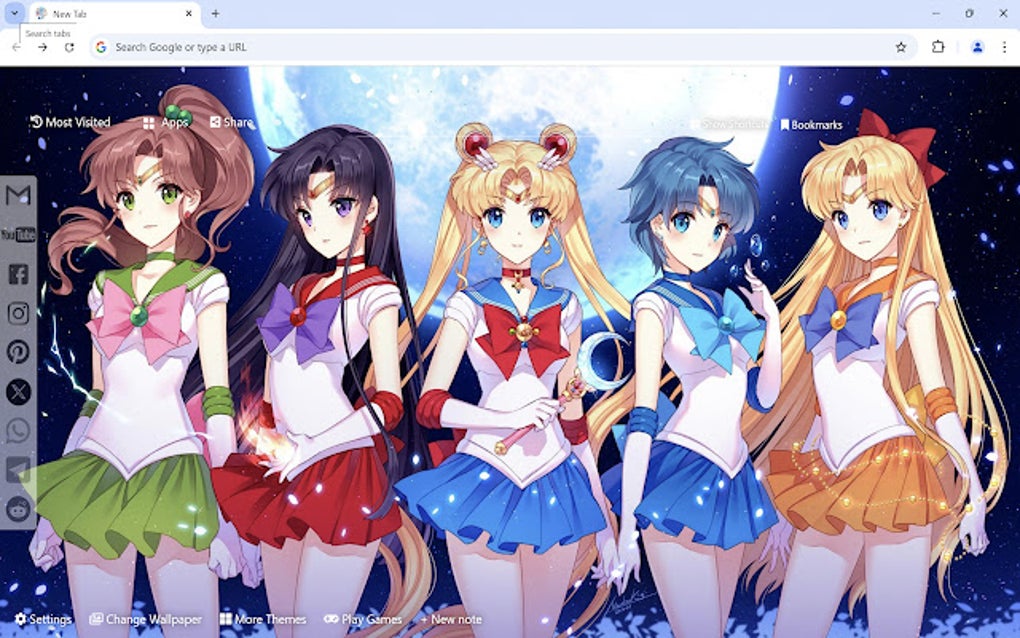 Sailor Moon Wallpaper สำหรับ Google Chrome - ส่วนขยาย ดาวน์โหลด