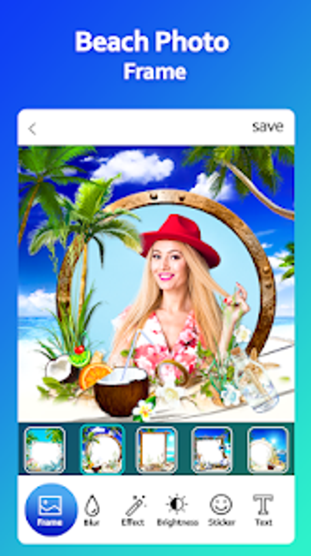 Beach Photo Frame for Android - Download
