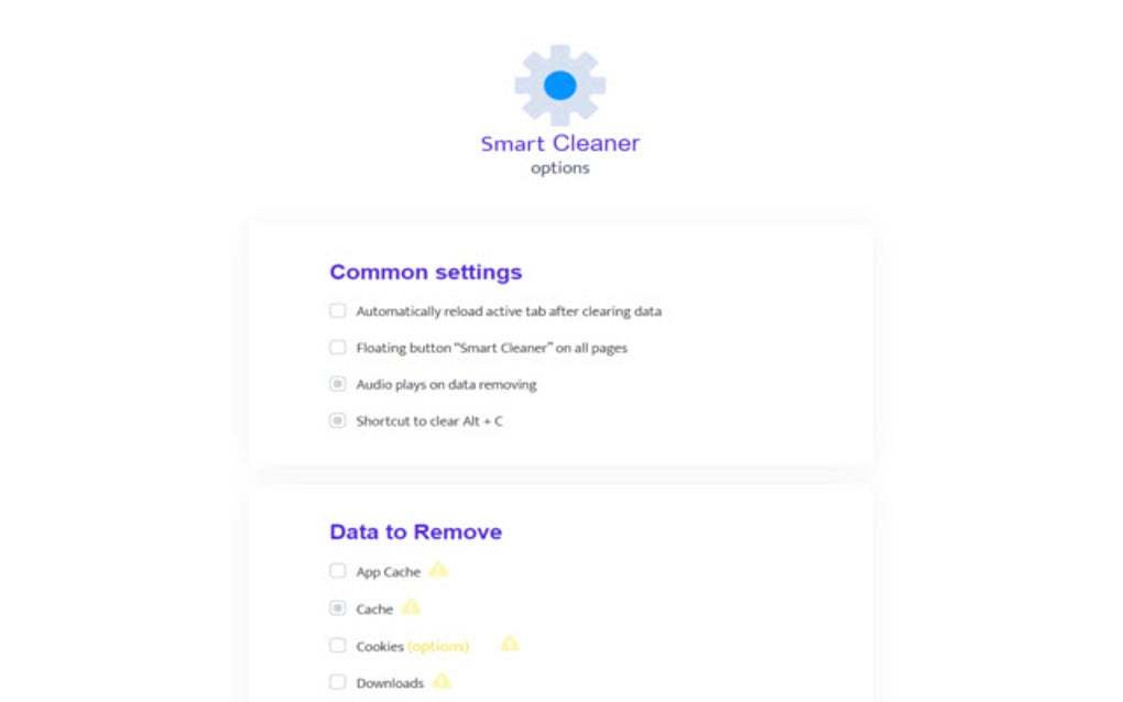 Smart Cleaner - clean histories & cookies pour Google Chrome ...