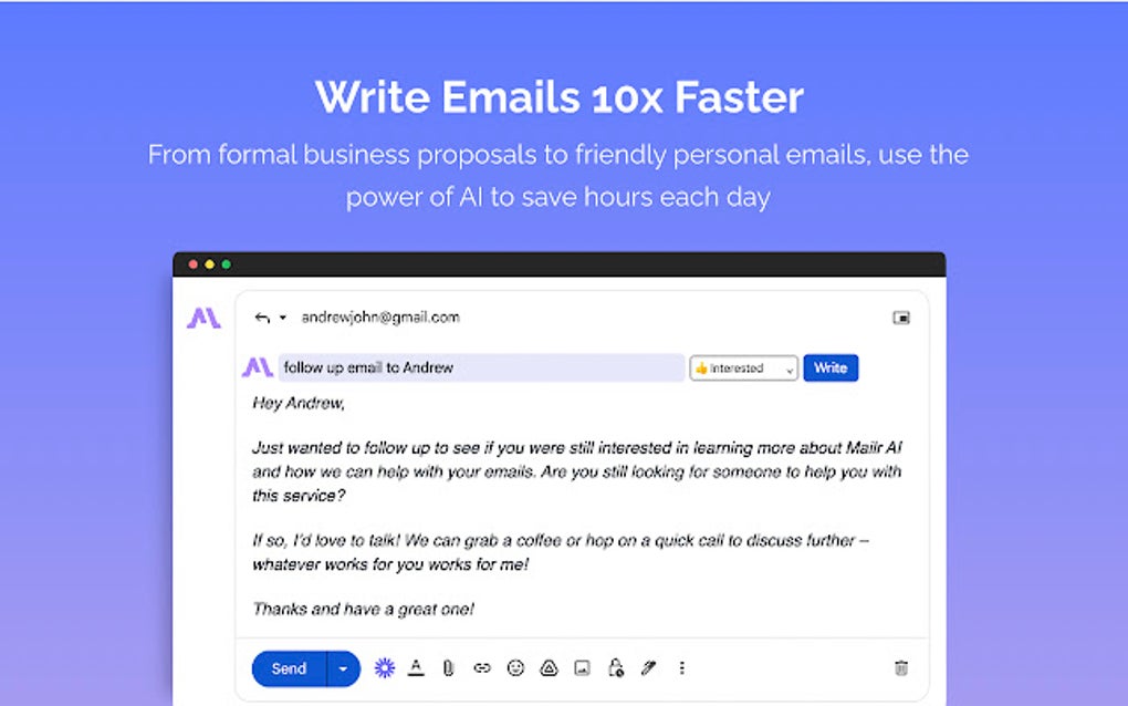 Mailr - AI Email Assistant for Google Chrome - Extension Download