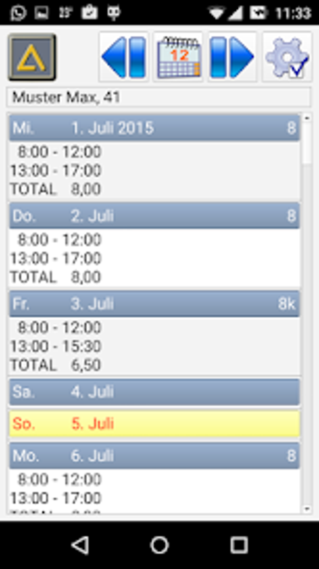 Android için ALEX Stundennachweis - İndir