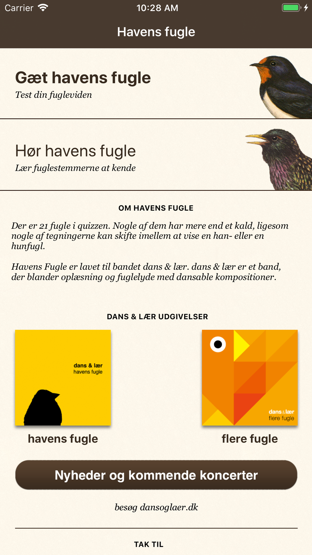 Havens fugle for iPhone - Download
