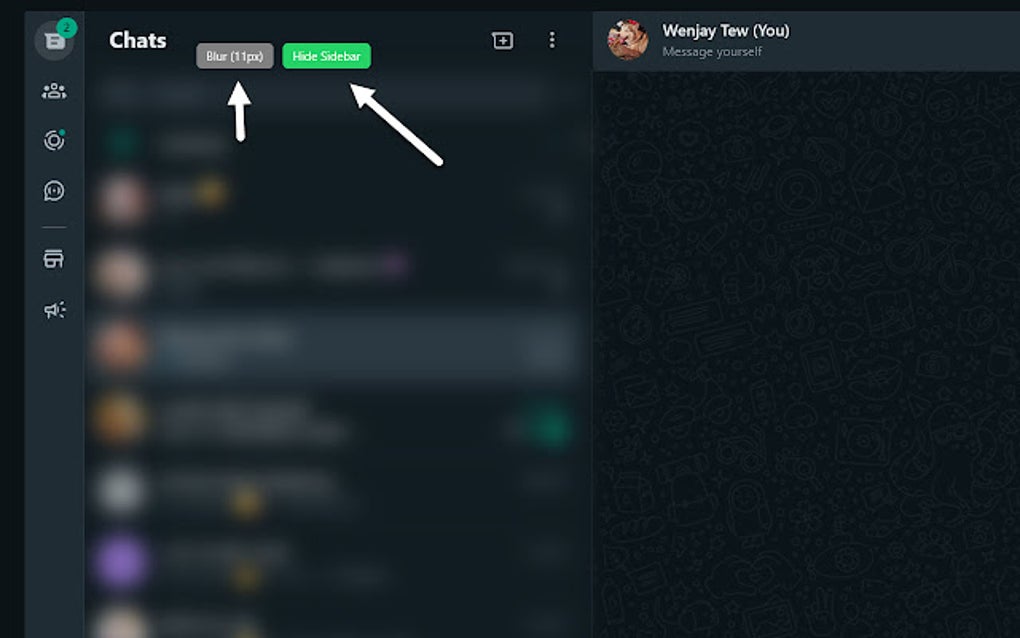 Whatsapp web contact hide and blur toggle สำหรับ Google Chrome - ส่วน ...