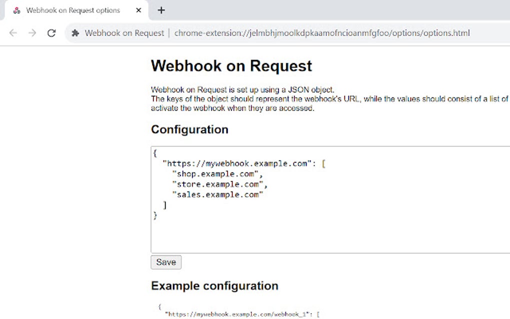 Webhook on Request Google Chrome 용 - 확장 프로그램 다운로드