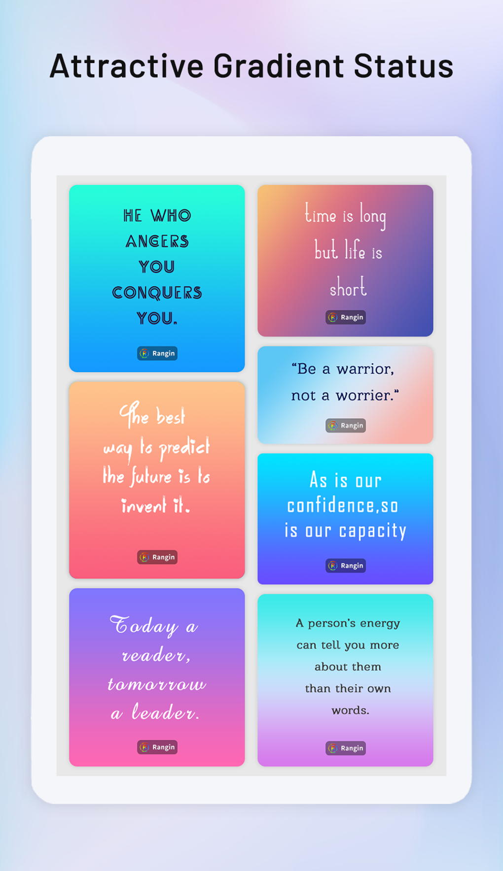 Rangin: Gradient Status Maker for Android - Download
