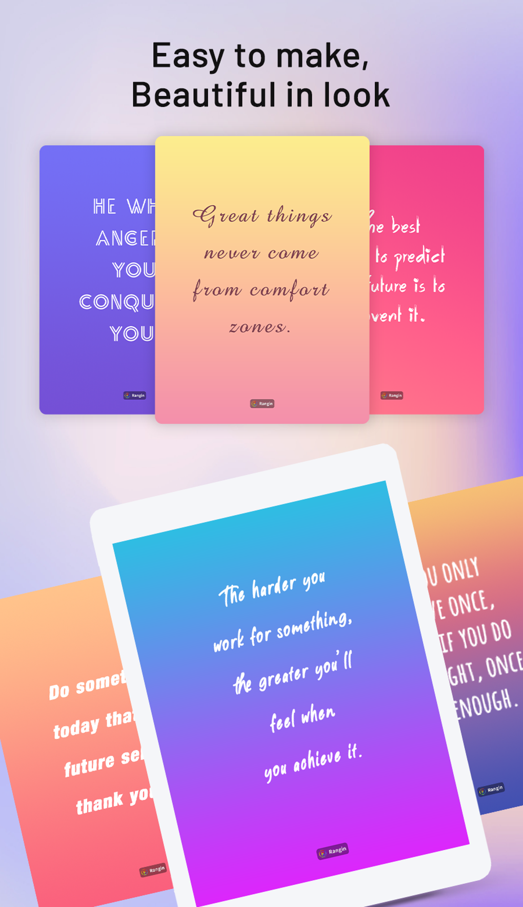 Rangin: Gradient Status Maker for Android - Download