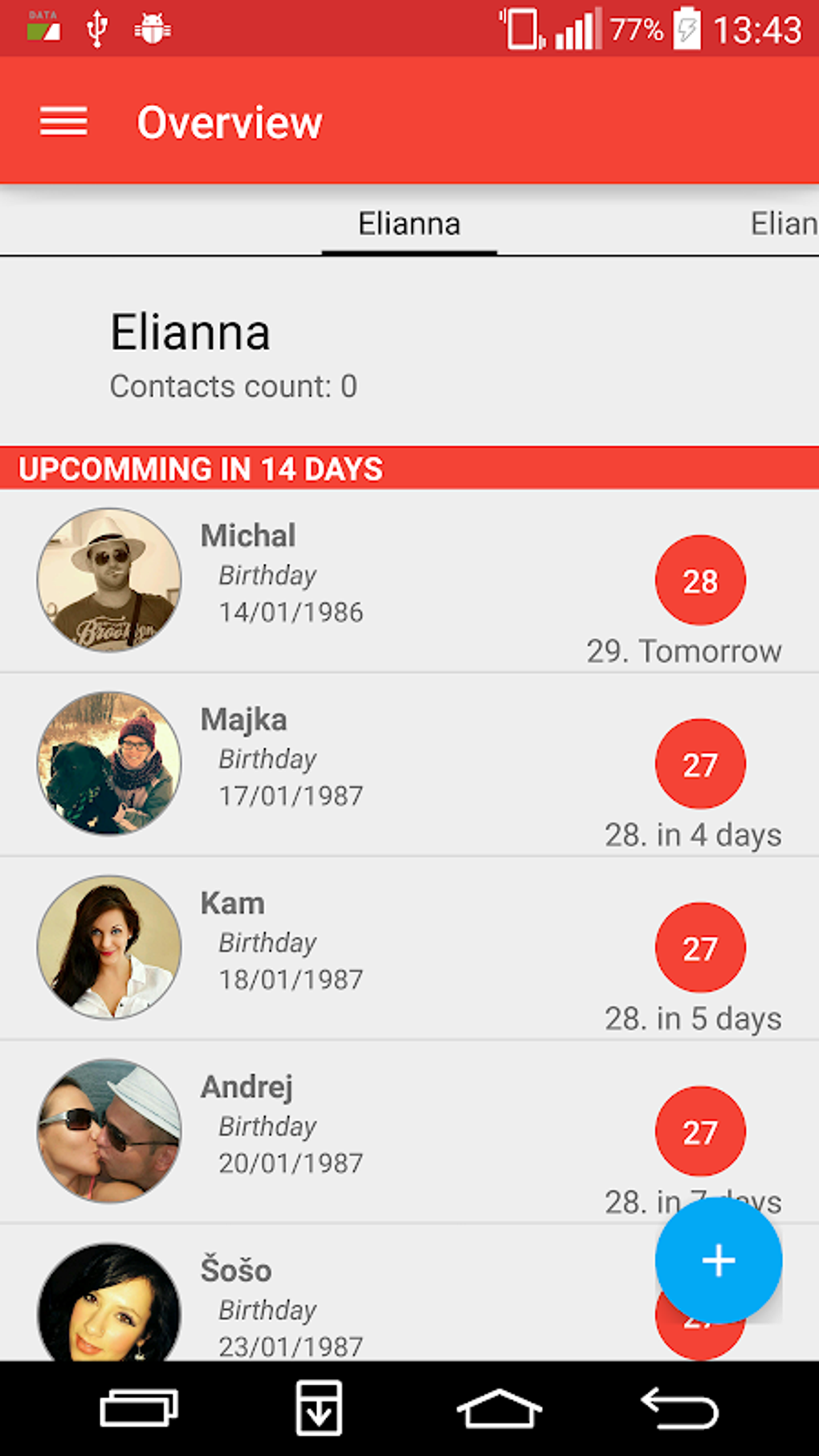 Birthdays and Important Dates for Android - Download