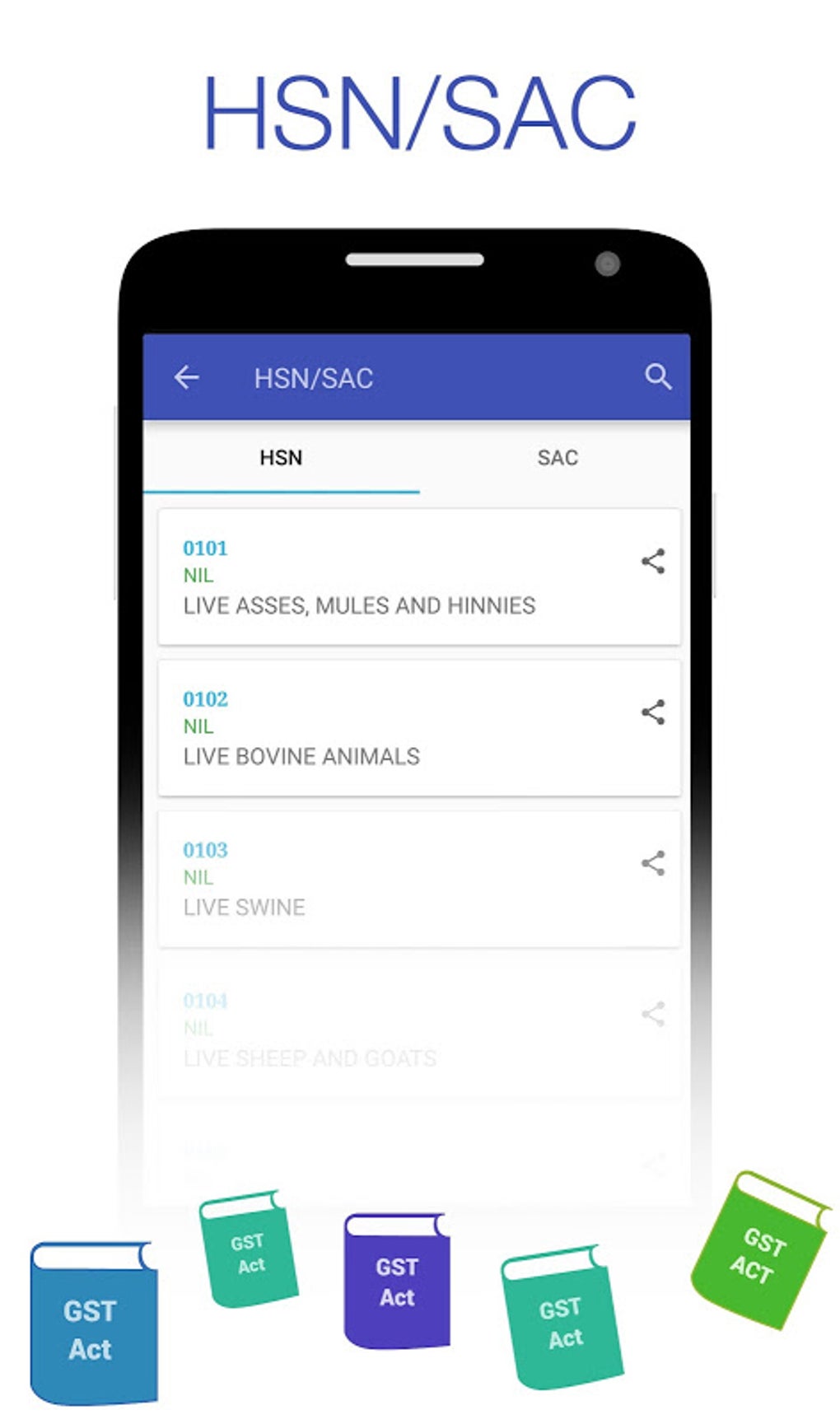 Android 용 GST Connect - Rate & HSN Finder + GST Act & Rules APK - 다운로드