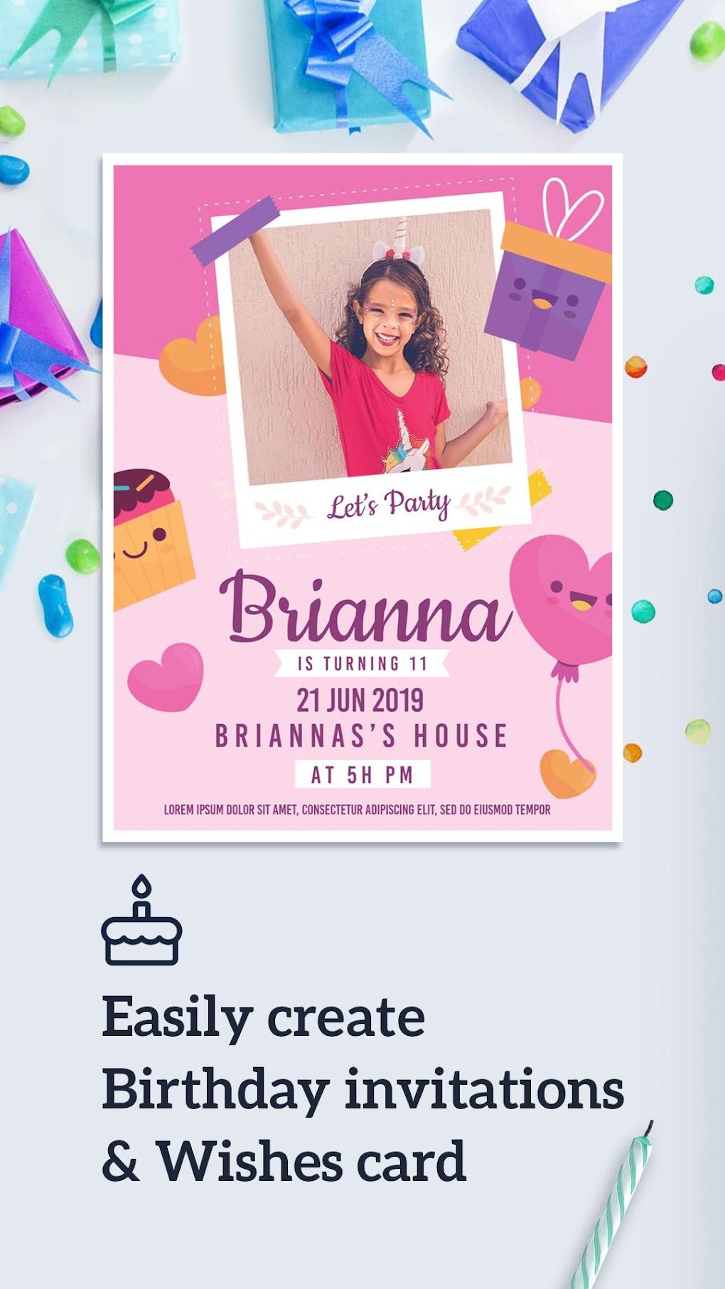 Birthday Invitation Card Maker Para Android Download