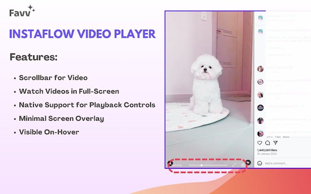 Favv InstaFlow Video Player for Google Chrome - Extension Download