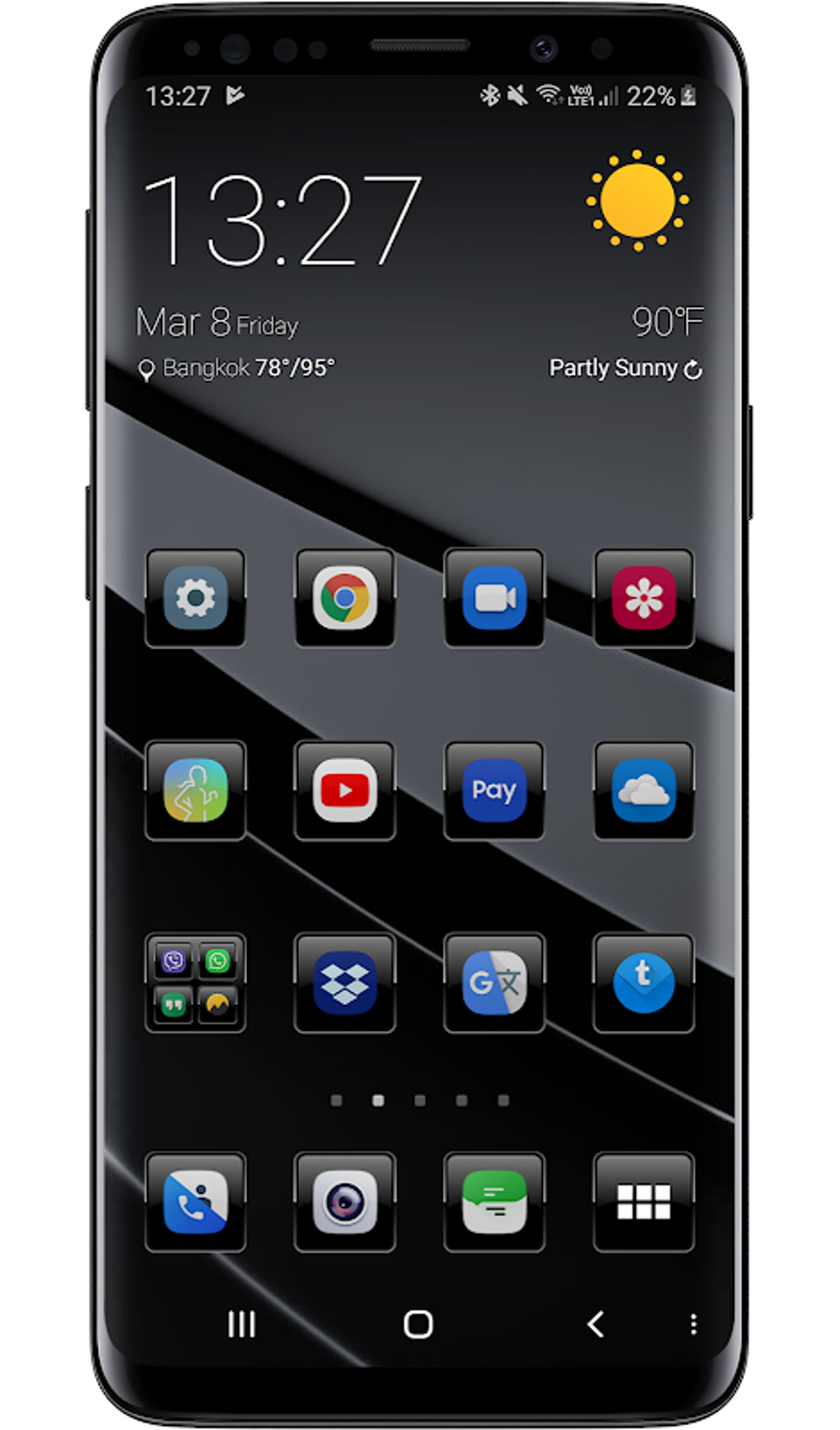 Launcher Theme - Dusk Black Icon Pack Wallpaper APK for Android - Download