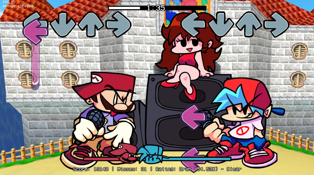 VS. Gangsta Mario FULL WEEK (V-Slice/Psych Engine) for Friday Night Funkin' - Mod Download