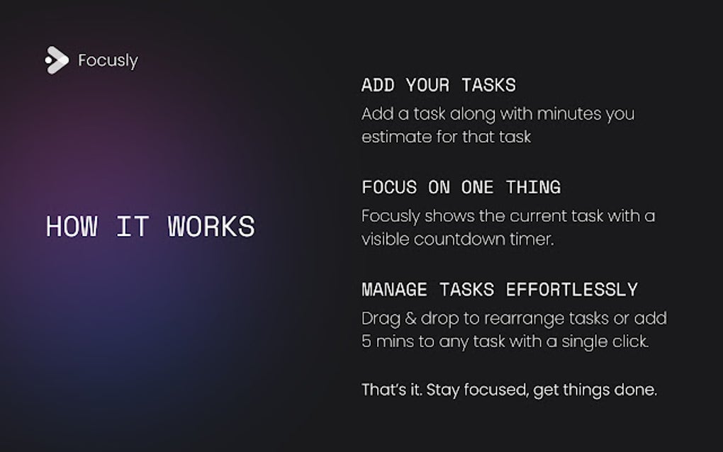 Focusly para Google Chrome - Extensión Descargar