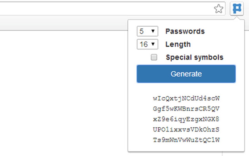 Pagan — password generator for Google Chrome - Extension Download