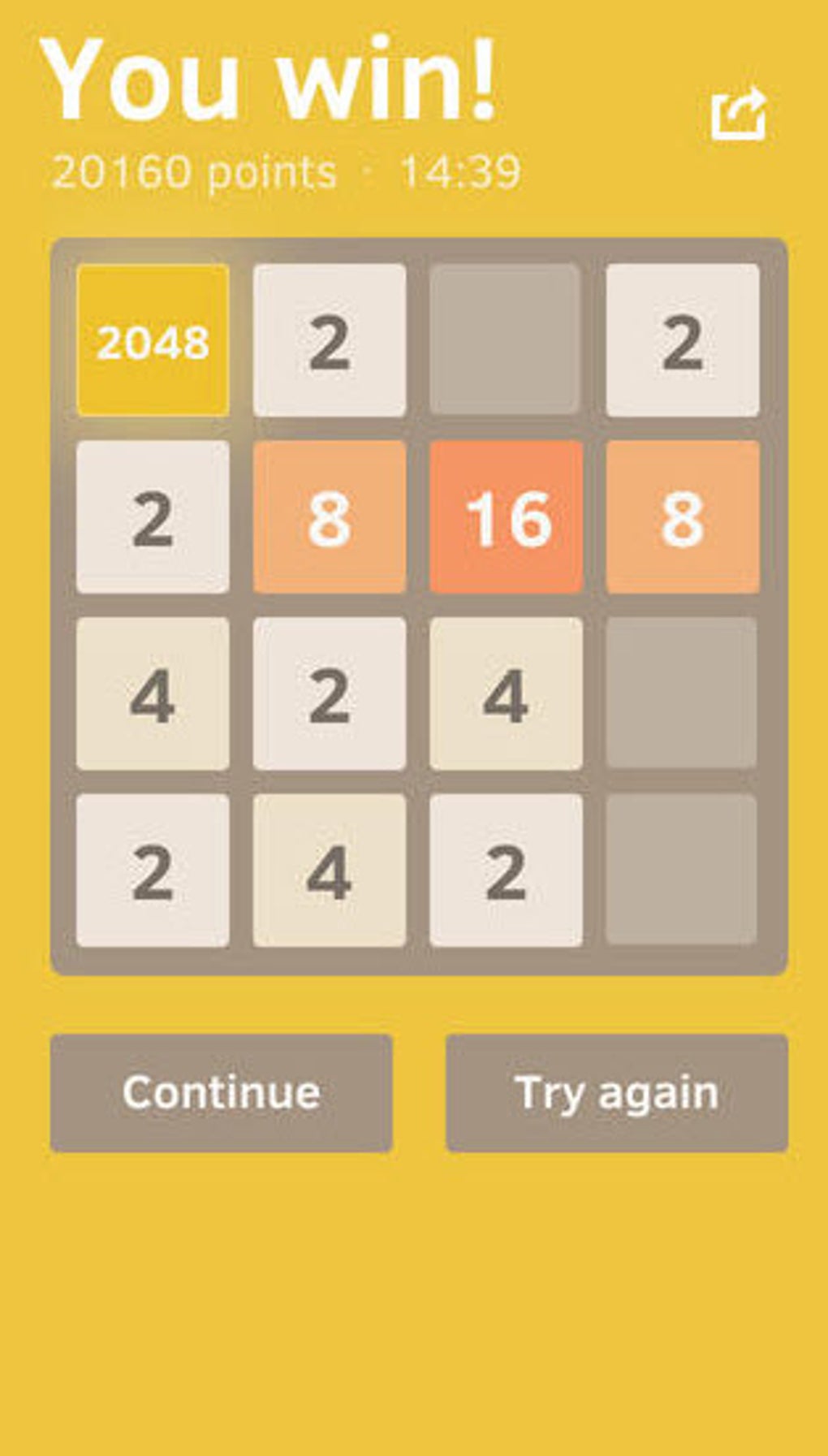 2048 by Gabriele Cirulli pour iPhone - Télécharger