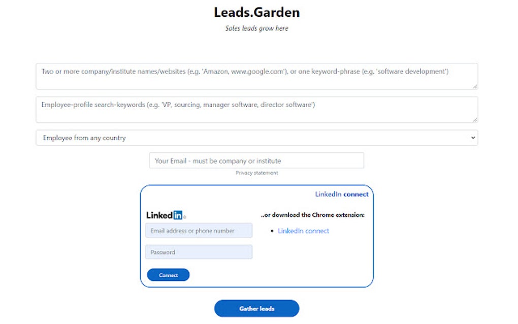 Leads.Garden connect for Google Chrome - Extension Download