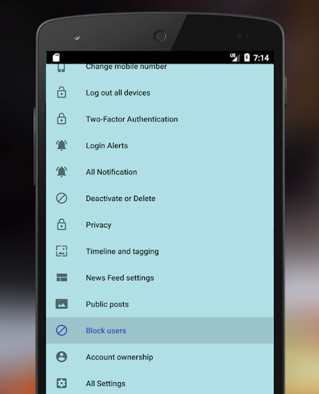 Settings for Facebook para Android - Descargar