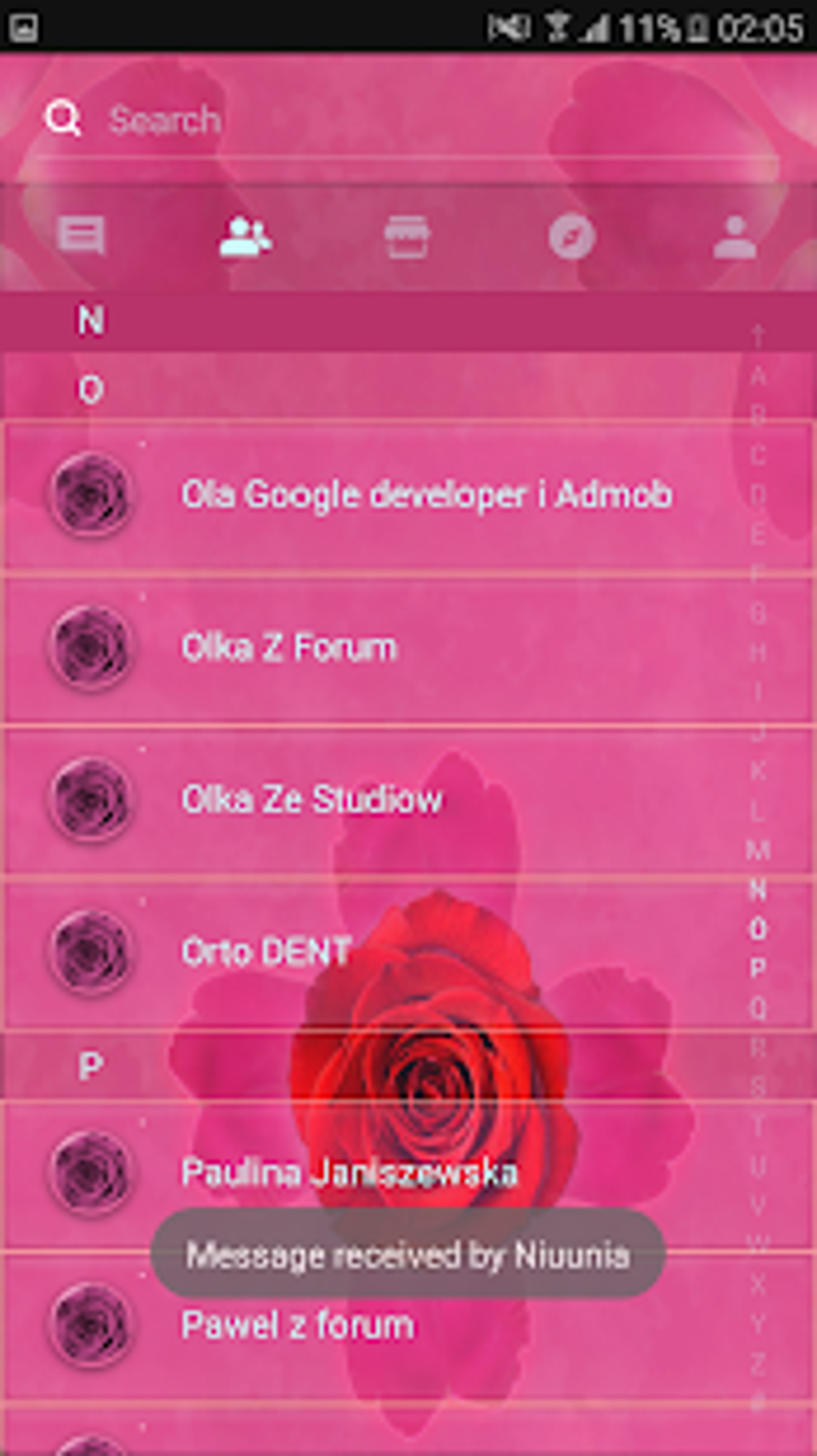 Theme rose pink cute GO SMS APK for Android - Download