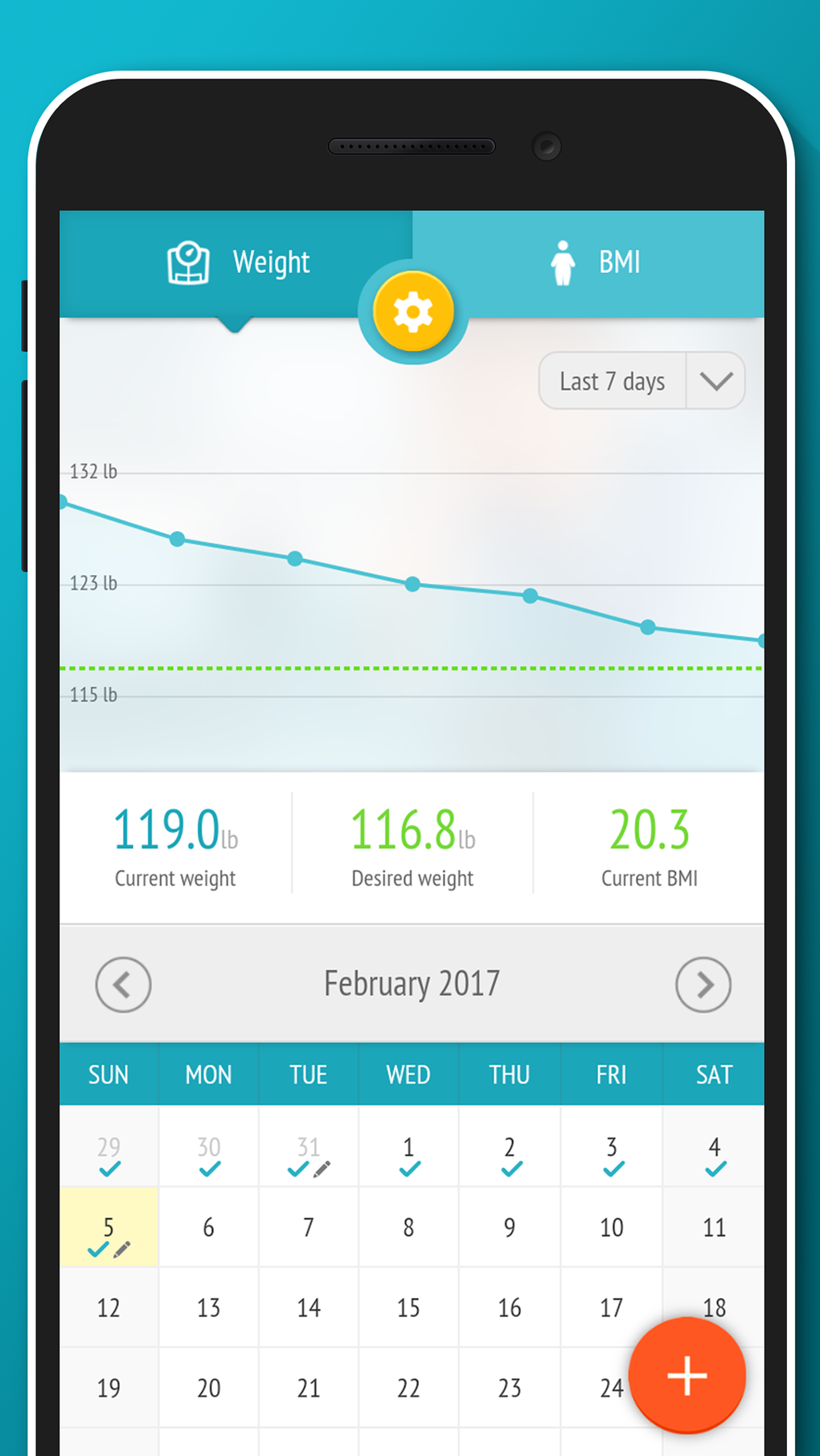 iPhone için Weight loss tracker - BMI - İndir