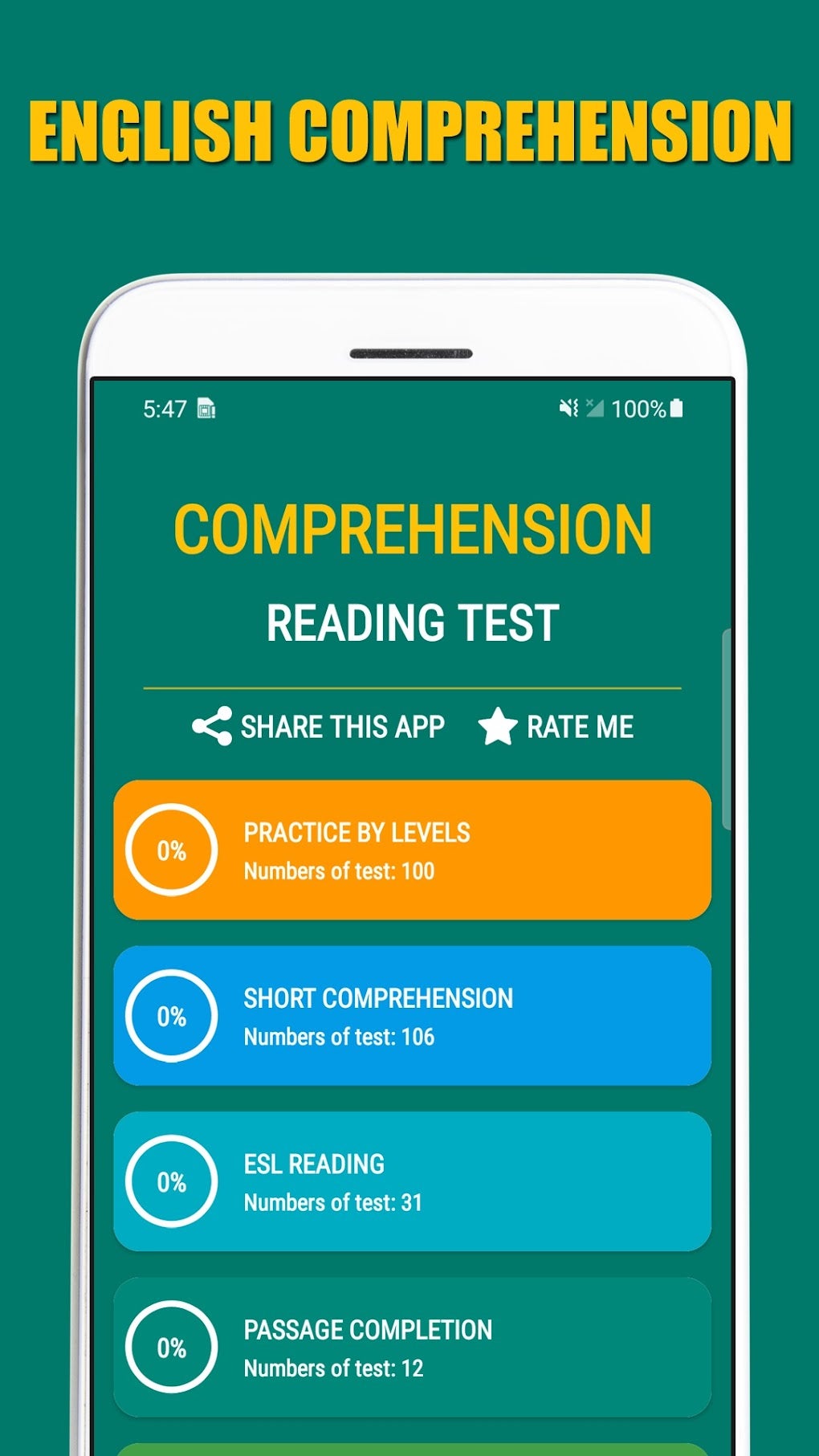 Reading Comprehension Test English Android Reading Comprehension Test English Android