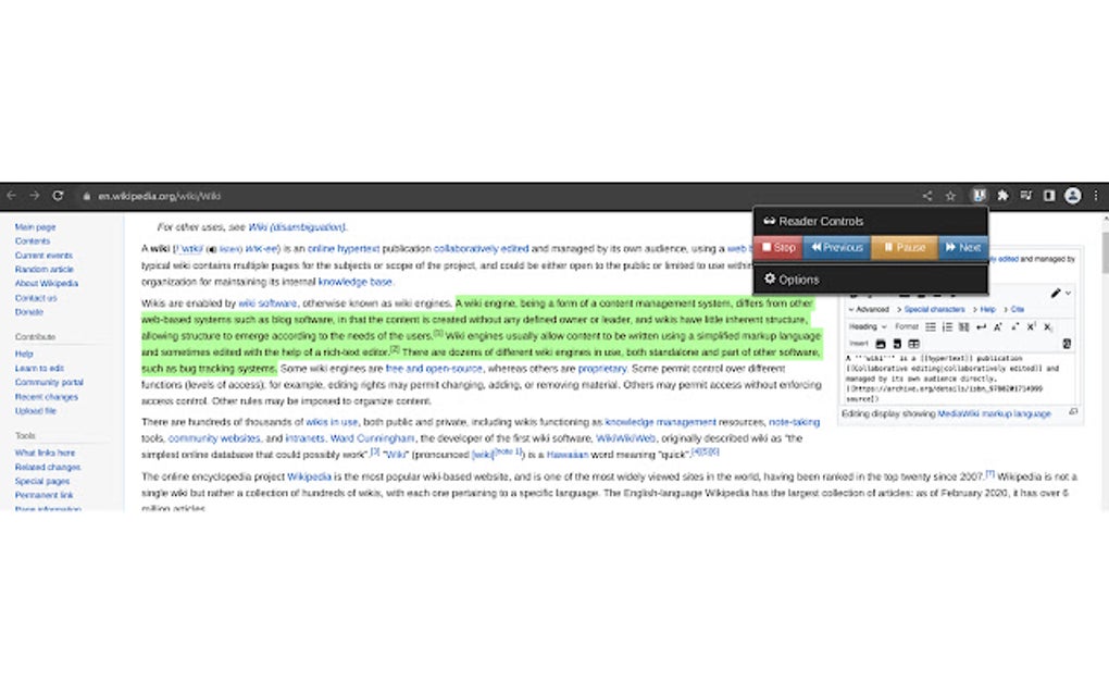 Web Page Reader TTS Text To Speech para Google Chrome - Extensión Descargar
