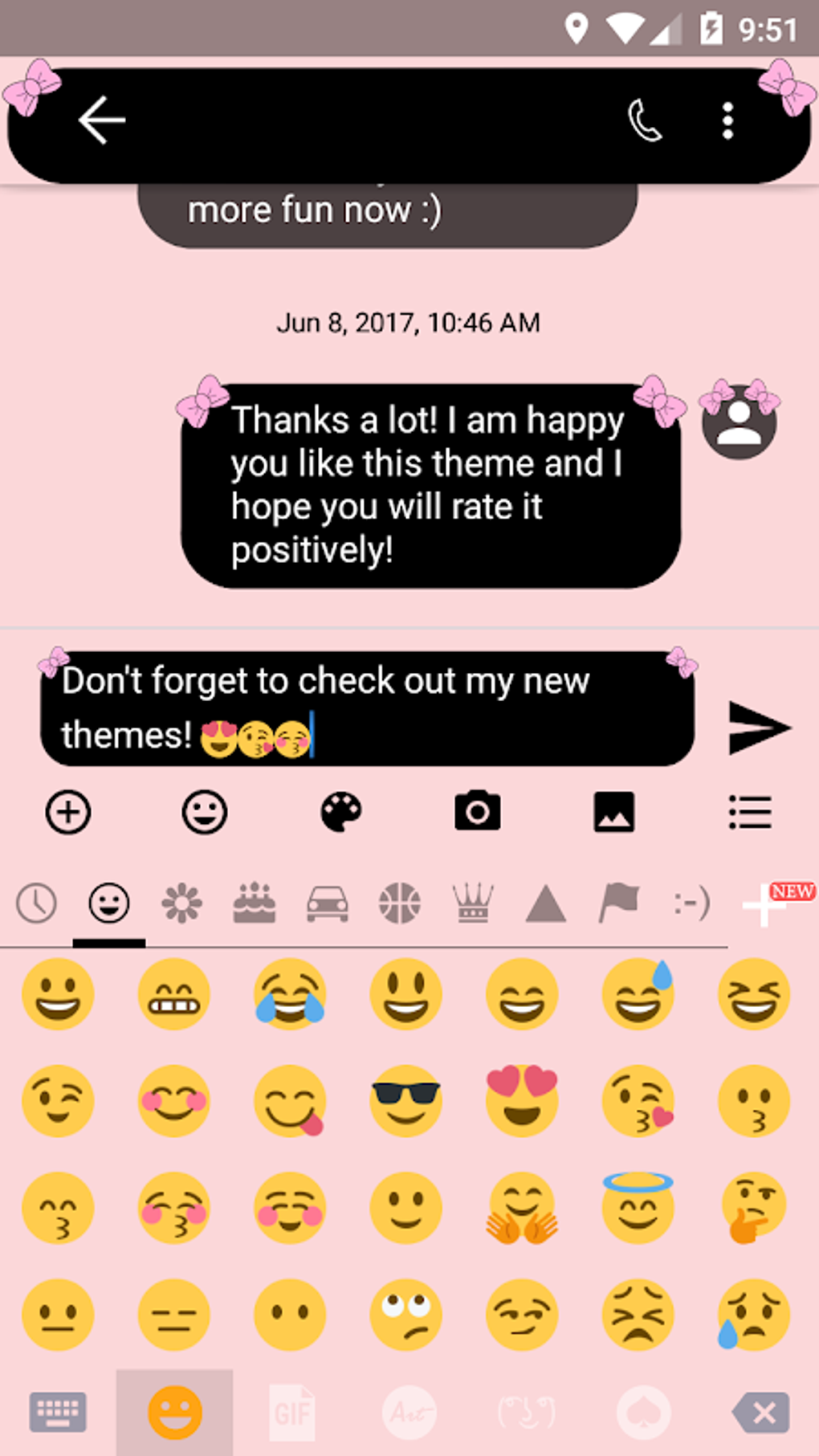 SMS Messages Bow Pink Pastel APK for Android - Download