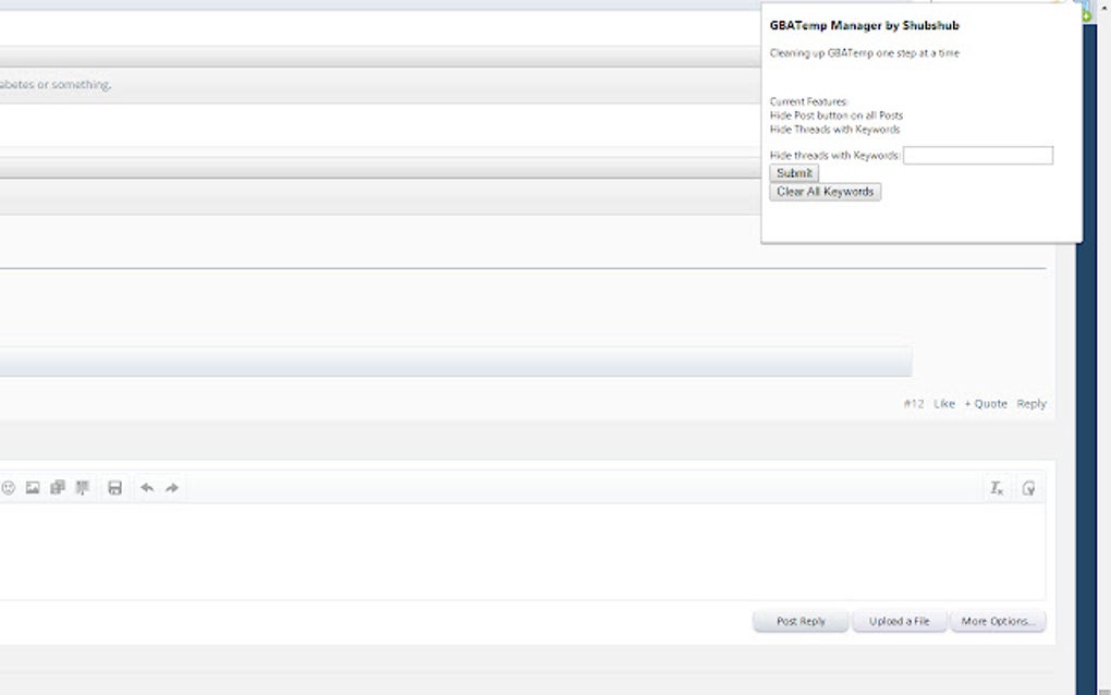 GBATemp Manager para Google Chrome - Extensión Descargar
