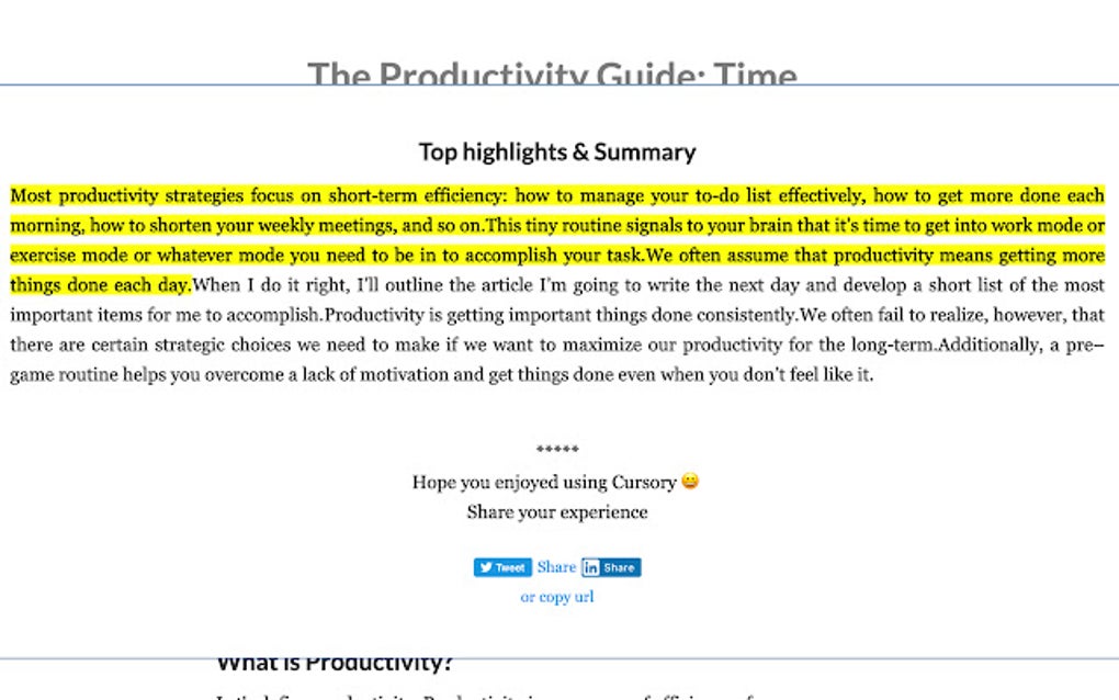 Cursory for Google Chrome - Extension Download