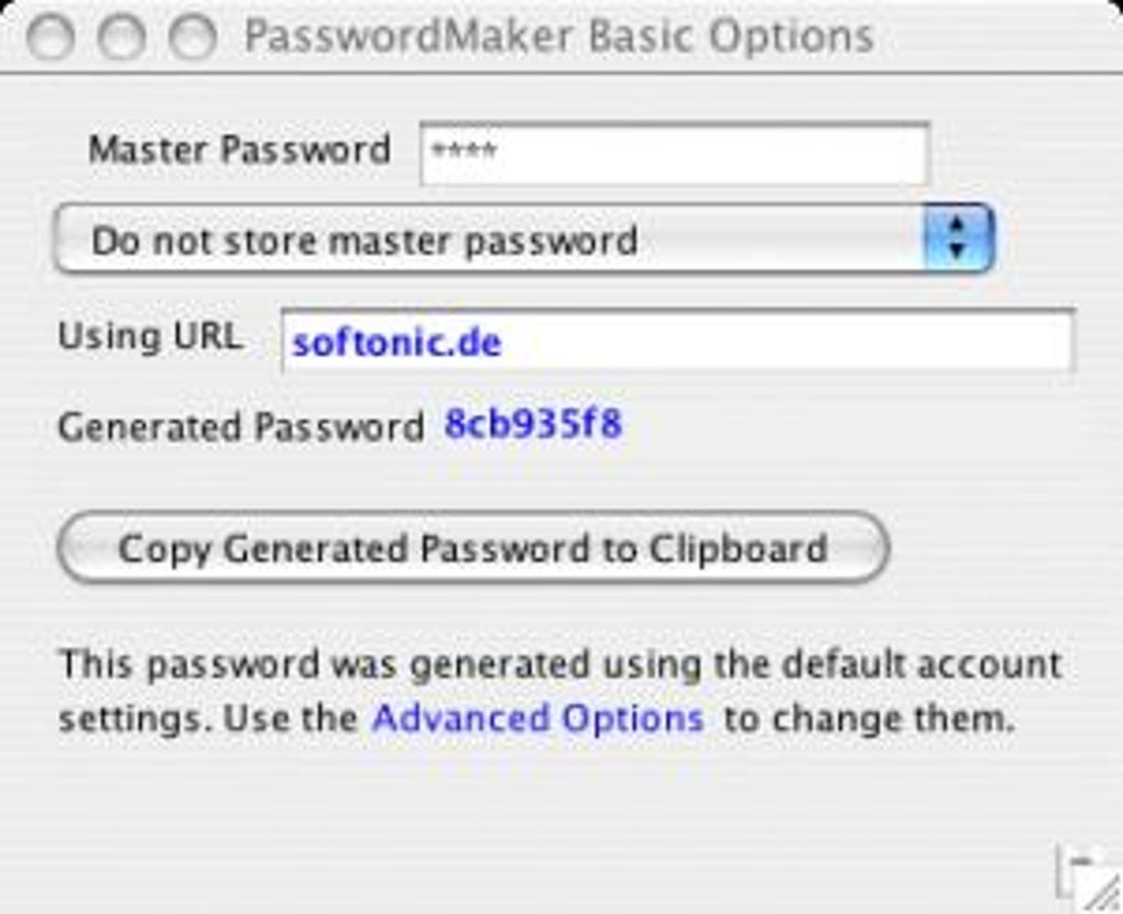 PasswordMaker für Mac - Download