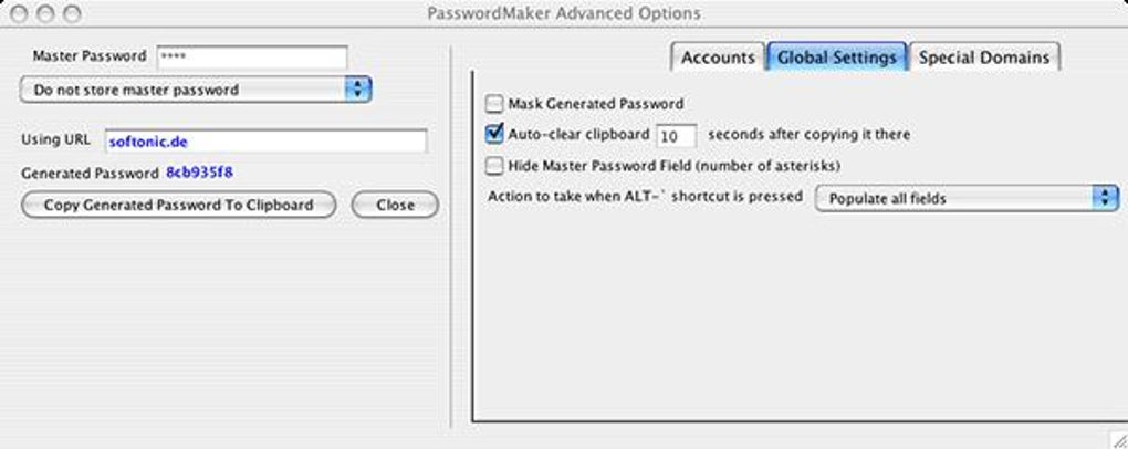 PasswordMaker für Mac - Download