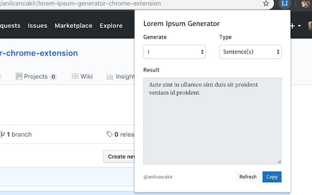 Lorem Ipsum Generator for Google Chrome - Extension Download
