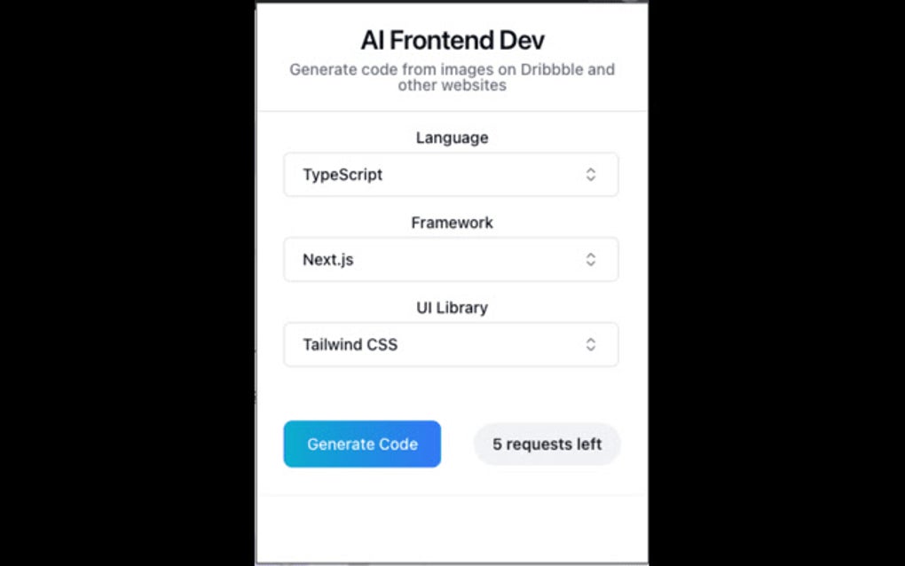 AI Frontend Generator для Google Chrome - Расширение Скачать