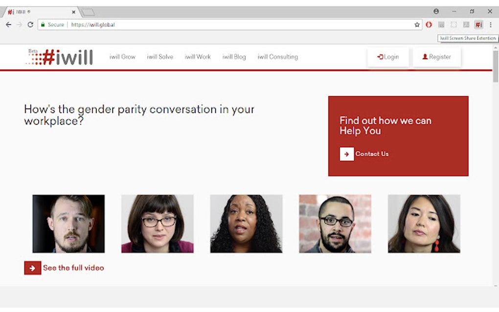 Iwill Screen Share Extention para Google Chrome - Extensión Descargar