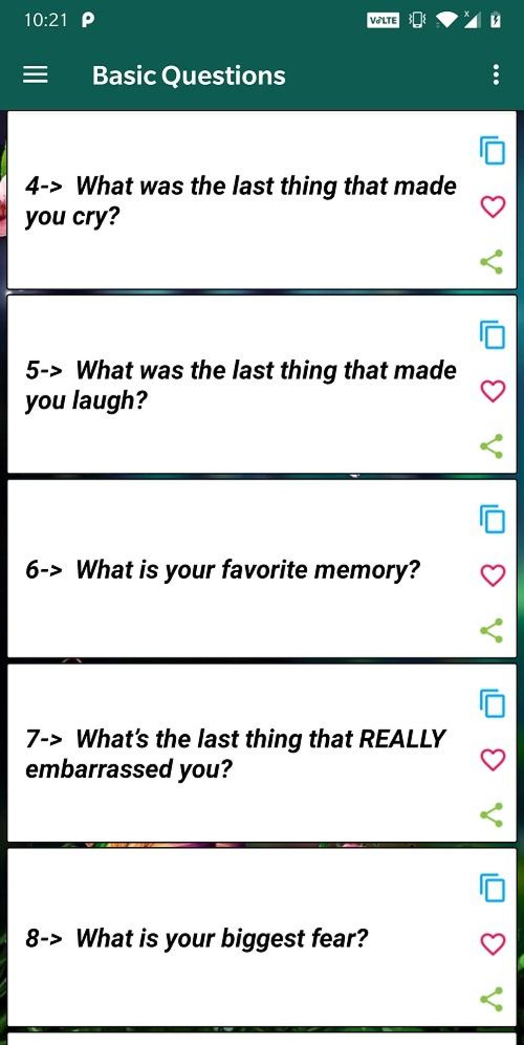 Android 용 Romantic Questions to ask your love - 다운로드