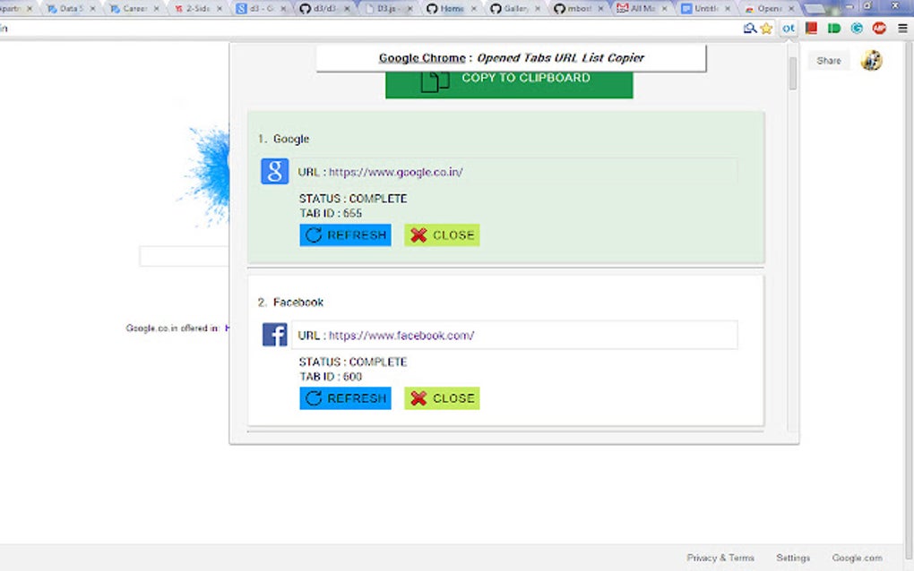 OpenedTabs for Google Chrome - Extension Download
