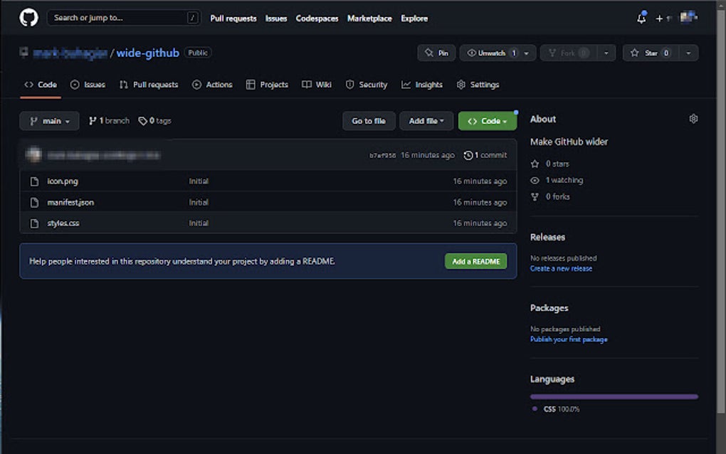 Widen GitHub Tree for Google Chrome - Extension Download
