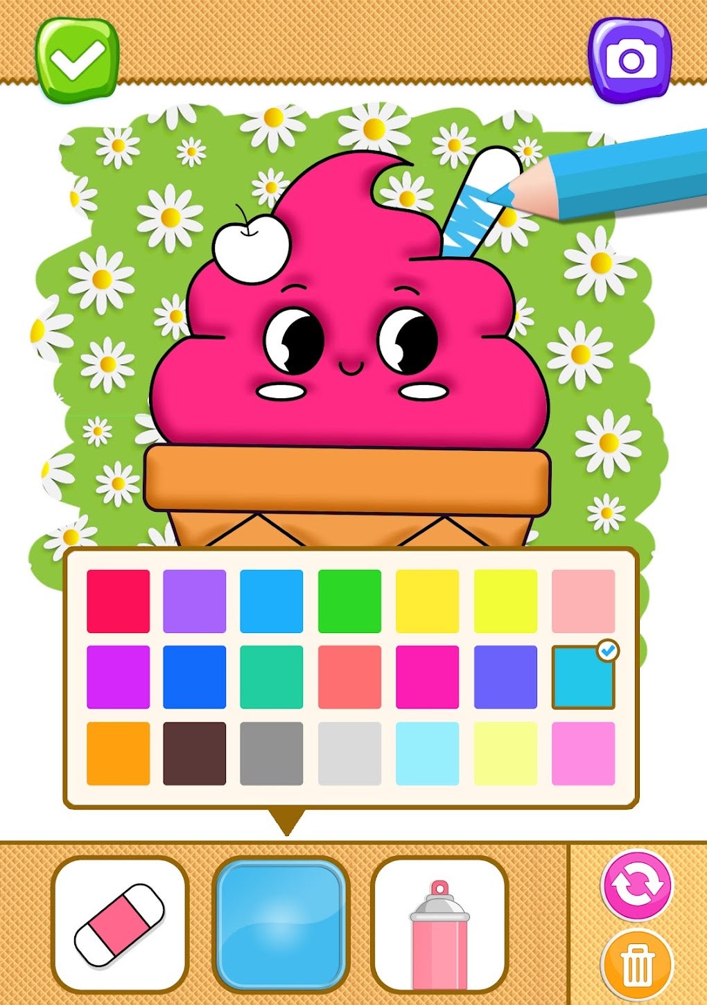 Glitter ice cream coloring fun for Android - Download