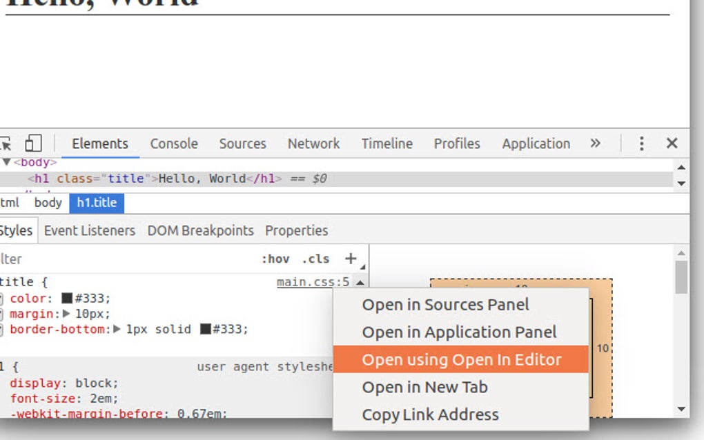 Open In Editor per Google Chrome - Estensione Download